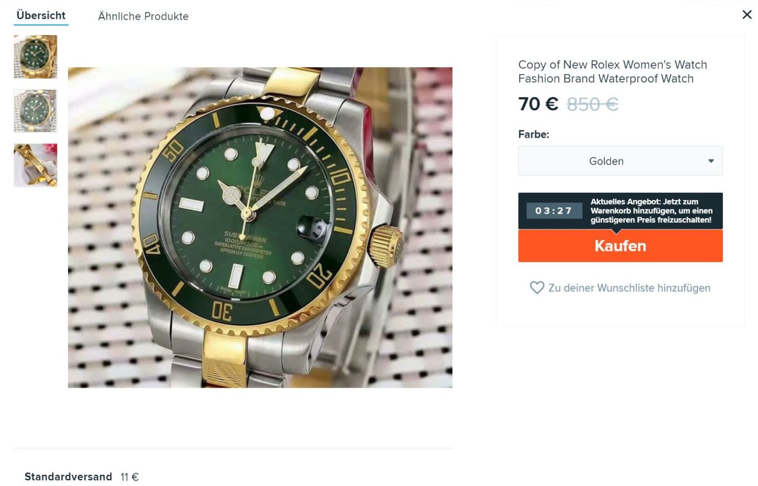 Rolex & Co: Wenn man eine Uhr bei Wish bestellt